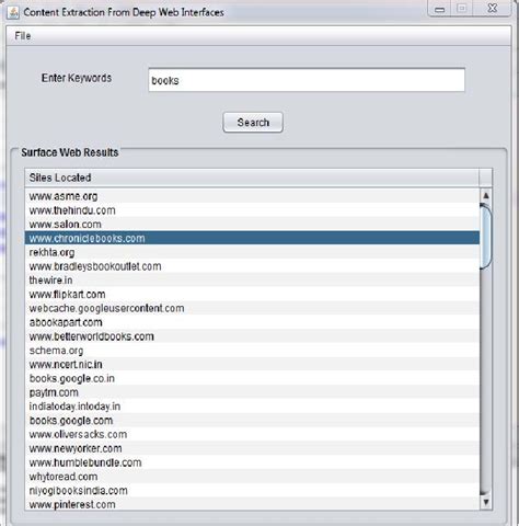 Figure 1 From Content Extraction From Deep Web Interfaces Semantic