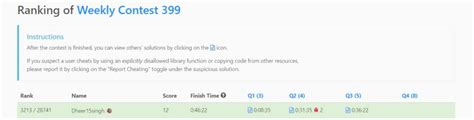 Dheer Singh On Linkedin Leetcode Weeklycontest Pogramming