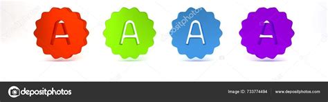 Colorful Exam Sheet Grade Icon Isolated White Background Test Paper