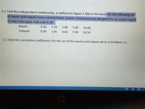 solved 1 1 find the independent nonlinearity as defined in