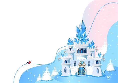Premium Vector Blue Castle With Crystals
