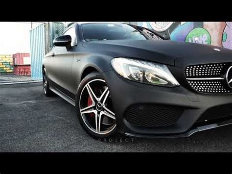Matte Black C43 Amg With Gloss Black Accents And Red Calipers Youtube