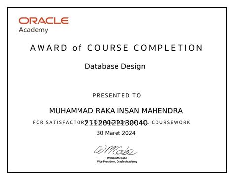 Databasedesign Oracleacademy Dataskills Certification