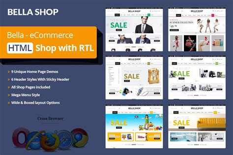 Multipurpose Ecommerce HTML Template Bella Shop Fastcode Space