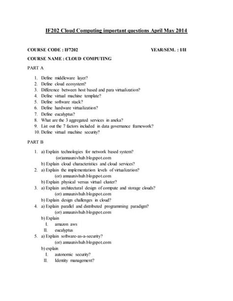 Iti Copa Cloud Computing Mcq Questions And Answers Pdf