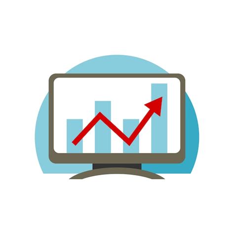 Premium Vector Illustration Of A Monitor With Business Chart Business