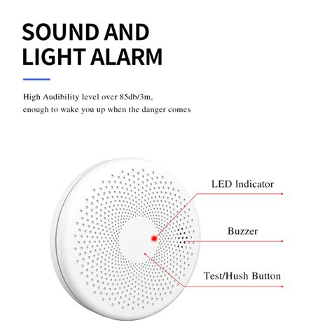Tuya 와이파이 연기 일산화탄소 콤보 감지기 Co 가스 연기 경보 센서 Led 표시기 포함 배터리 전원 보호 가족 지능 시스템