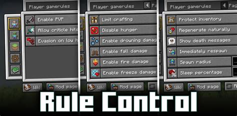 Rule Control For Minecraft 1 19 4