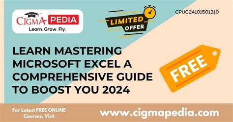 learn mastering microsoft excel a comprehensive guide to boost you 2024