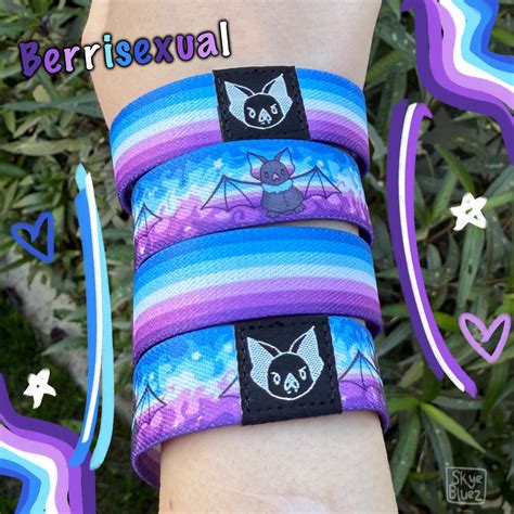Berrisexual Bat Bracelet Pride Elastic Wristband Etsy