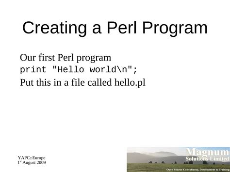Introduction To Perl Day 1 Odp