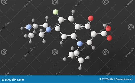 Ciprofloxacin Molecular Structure 3d Model Molecule Quinolone Structural Chemical Formula