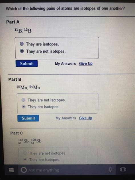 Solved Which Of The Following Pairs Of Atoms Are Isotopes Of Chegg Com