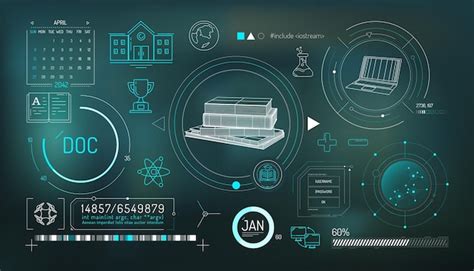 교육 및 학습에 대한 인포그래픽 요소 집합 프리미엄 벡터