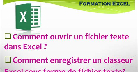 comment importer un fichier texte ou l exporter dans excel