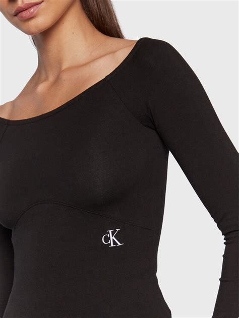 Calvin Klein Jeans Блуза J20j219995 Черен Slim Fit Modivobg