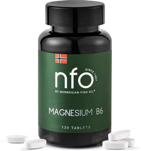 Amazon.com: NFO Magnesium B6 [120 Tablets] Norwegian Natural Complex ...