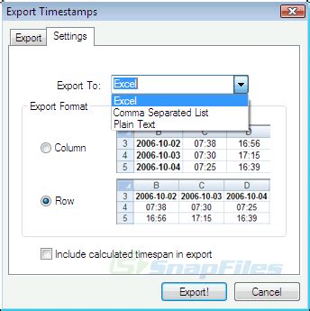 TimeStamp Screenshot And Download At SnapFiles Com