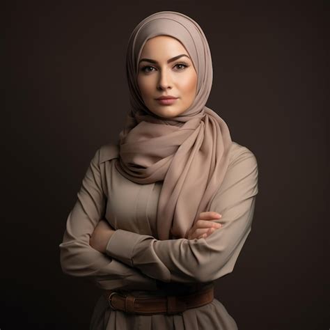 Premium Ai Image Hijab Woman Business Executive