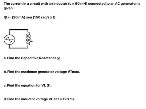 Solved The Current In A Circuit With An Inductor L MH Chegg