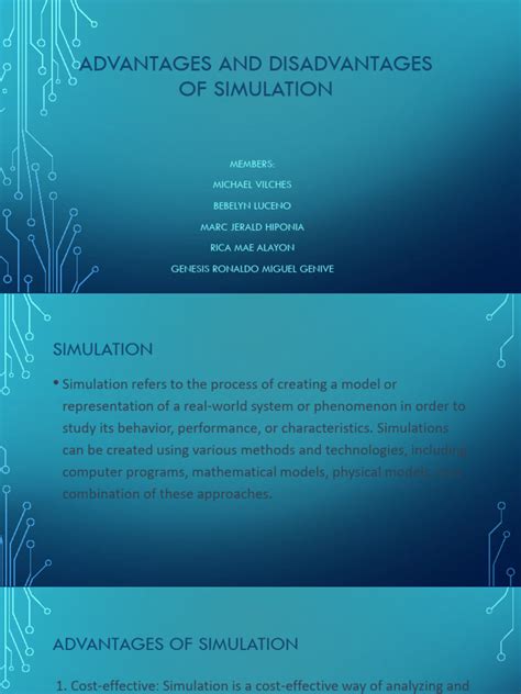Advantages And Disadvantages Of Simulation Pdf Simulation Experiment