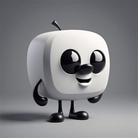 Premium Photo Cute Smiling Robot 3d Rendering Illustration Cute