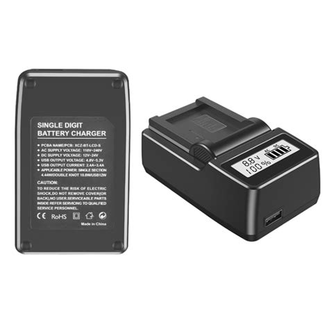 Lcd 싱글 충전기 카메라 배터리 충전기 Eu 플러그f550f750f970