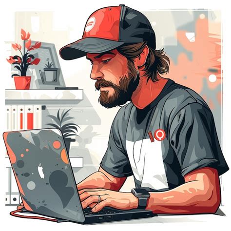 System Administrator Tech Recruiter In A Vector Background Premium Ai