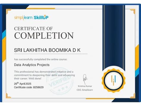 Dataanalytics Simplilearn Datascience Carrergrowth Sri Lakhitha Boomika D K