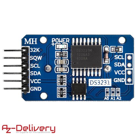 Real Time Clock Rtc Ds3231 I2c Echtzeituhr Kompatibel Mit Arduino Und Az Delivery