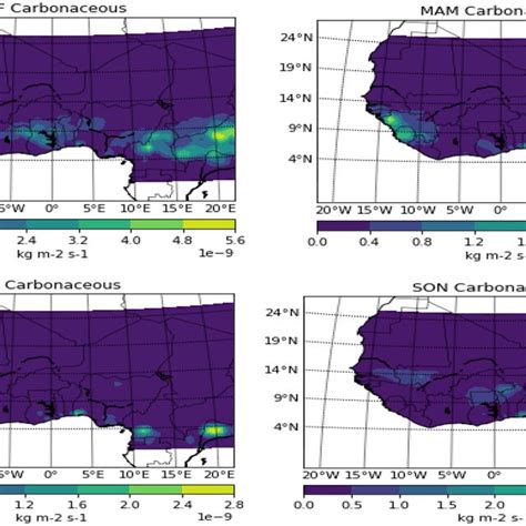 Seasonal Variation Of Carbonaceous Over West Africa Download