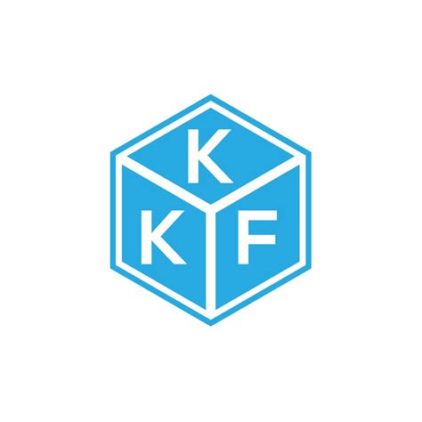 Diseño Del Logotipo De La Letra Kkf Sobre Fondo Negro Concepto De Logotipo De Letra De
