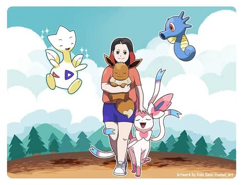 Trainer Michelle And Her Favorite Pok Mon Commission Done To Michelle Is A Kitten