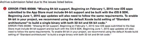 Ios Error Itms 90086 While Submitting App To Itunes Connect Stack