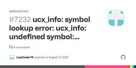 Ucx Info Symbol Lookup Error Ucx Info Undefined Symbol Ucs Topo Sys Device Bdf Name Issue