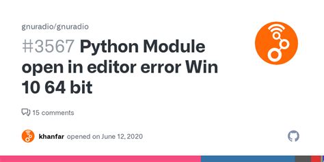 Python Module Open In Editor Error Win Bit Issue Gnuradio Gnuradio GitHub
