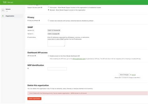 Solved Deleting Organization Fails Error Message Cannot Delete Organization M The
