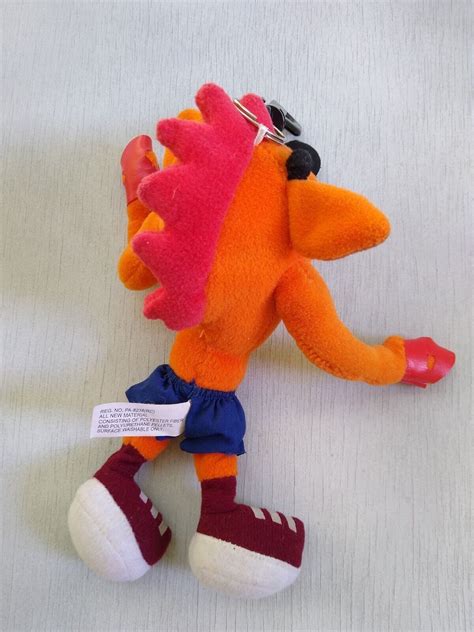 Crash Bandicoot Plush 12 Resaurus 1998 Key Chain Beanbag Stuffed Doll Toy 4607120261