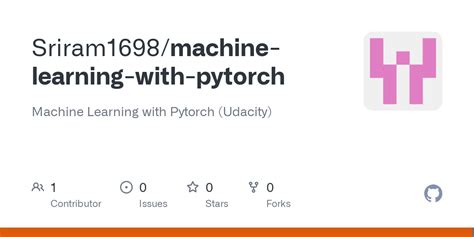 github sriram1698 machine learning with pytorch machine learning