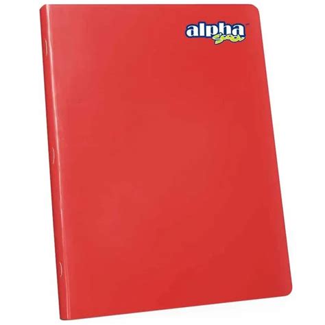 Cuaderno Triple Renglon Rojo 92 Hojas Alpha Scool Ns Tecnoutiles