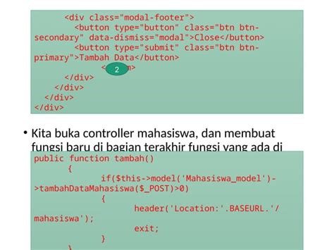 Membuat Php MVC Dengan Insert Data Pptx Free Download
