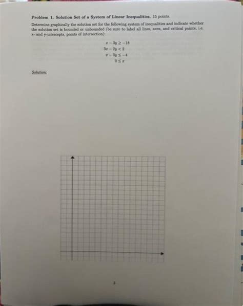 Solved Problem Solution Set Of A System Of Linear Chegg