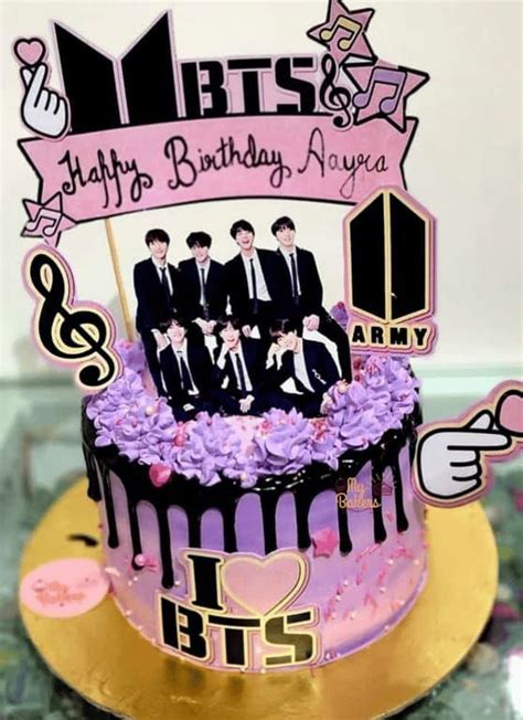Bts Cake Bts Cake Design Purple Jimin Birthday Cake Ideas K Pop
