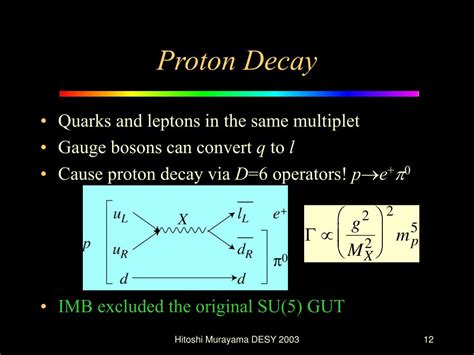 Ppt Proton Decay In Guts Powerpoint Presentation Free Download Id