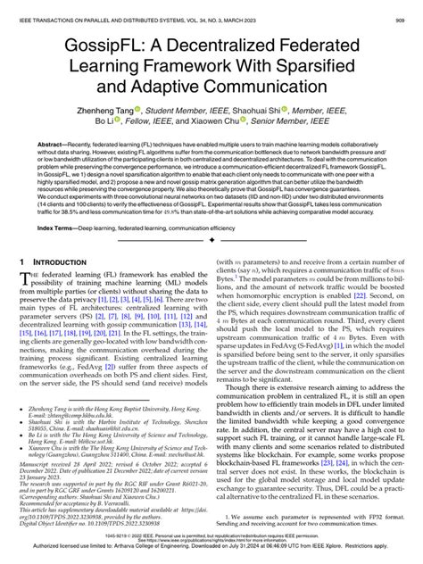 Gossipfl A Decentralized Federated Learning Framework With Sparsified