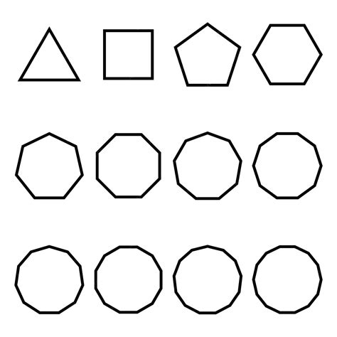 Premium Vector Black Outline Polygons Flat Vector Set