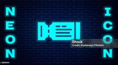 벽돌 벽 배경에 고립 된 빛나는 네온 항공권 아이콘 비행기 표 벡터 건네주기에 대한 스톡 벡터 아트 및 기타 이미지 건네주기 공란 공항 Istock