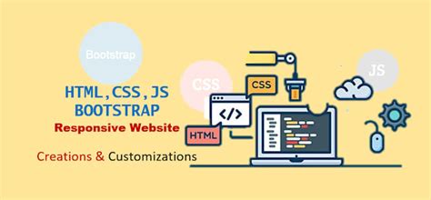 Create Redesign Revamp Fix Your Html Css Js Bootstrap Websites By