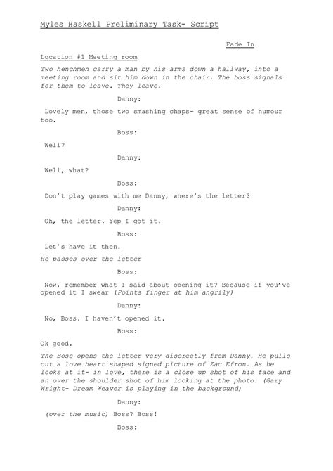 Preliminary Task Script Docx