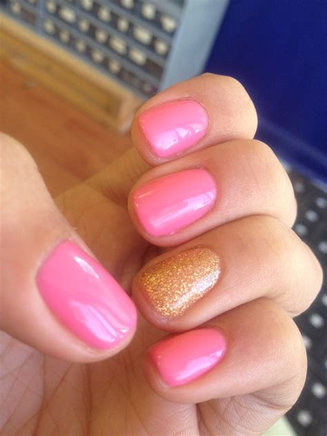 Pink And Gold Nail Art Nail Polish Nails